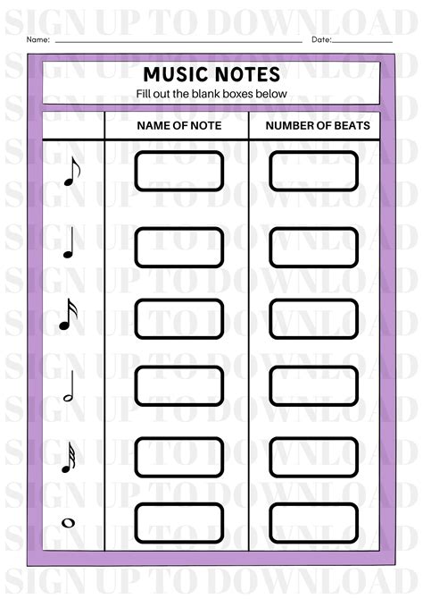 Music Notation Worksheet World Music Day 2024