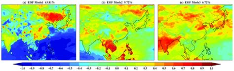 Spatial Distribution Of Awv Eof Over East Asia From 2003 To 2022 A Download Scientific