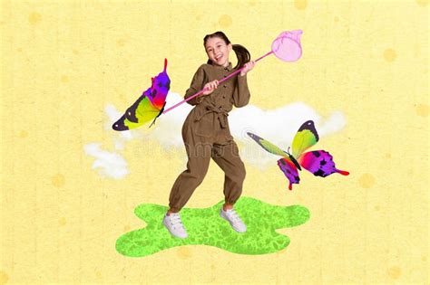 Collage Fotográfico Compuesto De Una Adolescente Emocionada Con