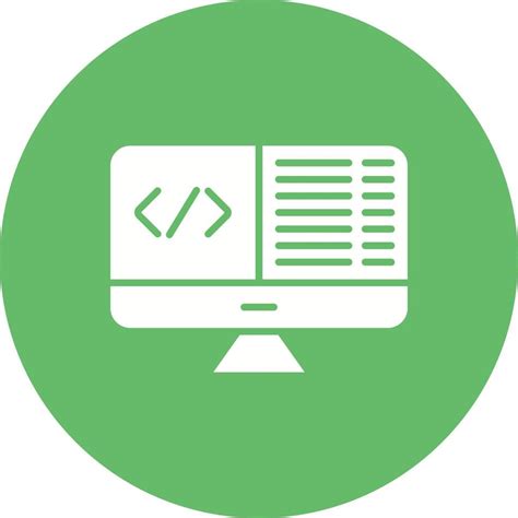 Web Programming Glyph Circle Icon Vector Art At Vecteezy