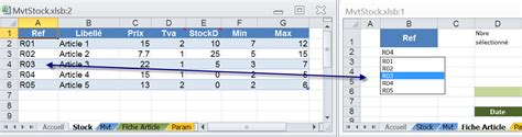 excel comment référencer un tableau structuré dans une liste de