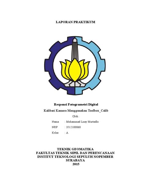 Tugas Kalibrasi Kamera Menggunakan Toolbox Calib A Pdf