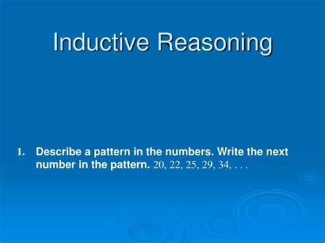 PPT Inductive Reasoning PowerPoint Presentation Free Download ID 5905897
