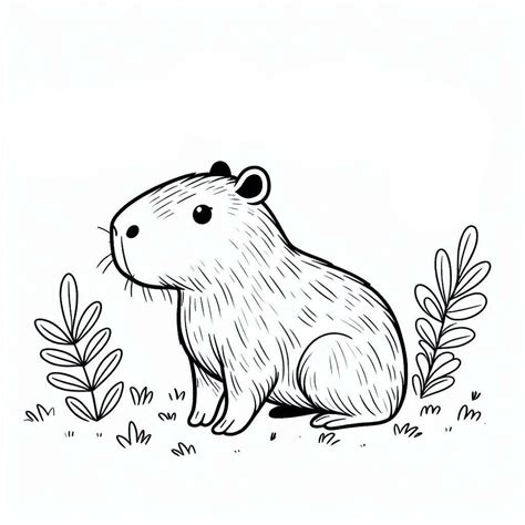 카피바라 색칠 공부 Kr에서 무료 색칠 공부