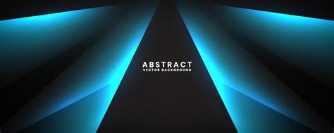 Premium Vector 3d Black Techno Abstract Background Overlap Layer On Dark Space With Blue Light