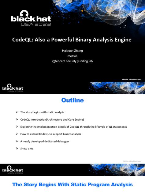 Us 23 Zhang Codeql Also A Powerful Binary Analysis Engine Pdf