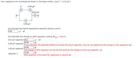 Solved The Figure Shows A Circuit With Four Capacitors And OFF
