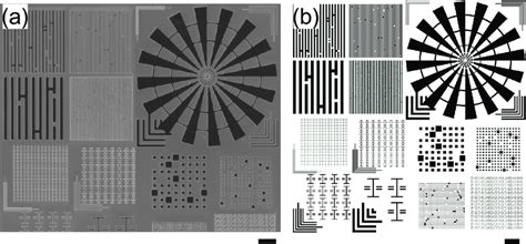 A Sem Image Of The Patterned Mask B Layout Of The Mask Pattern