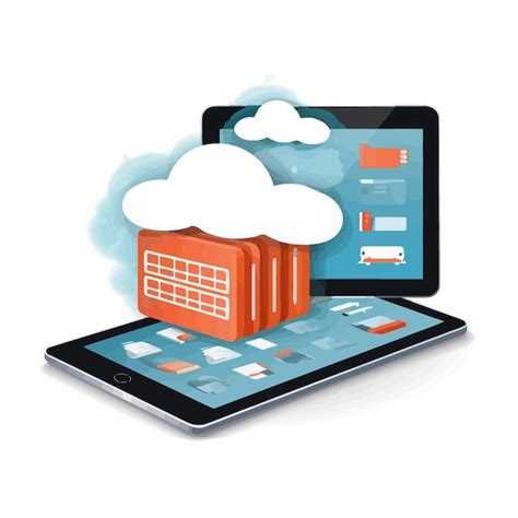 Premium Vector Backupconceptwithtabletcomputervector