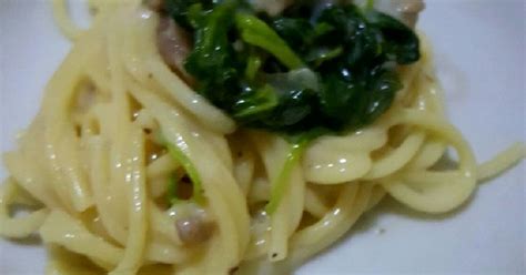 Resep Spaghetti Carbonara With Spinach Oleh Shinta Cookpad