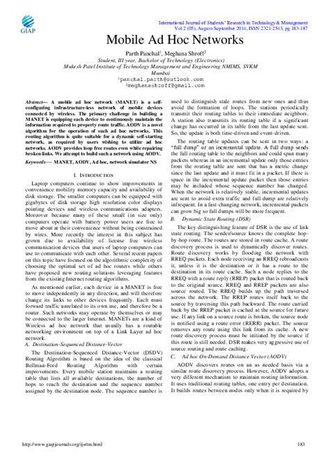 pdf mobile ad hoc networks