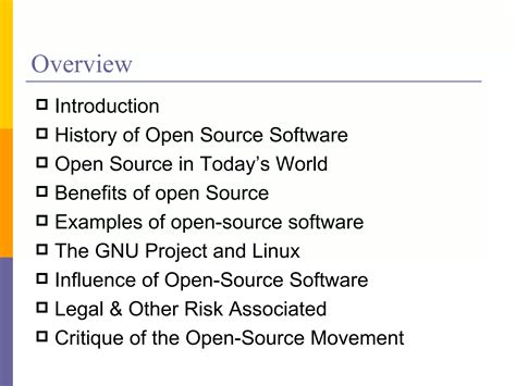 Intellectual Property Open Source Software Movement Ppt