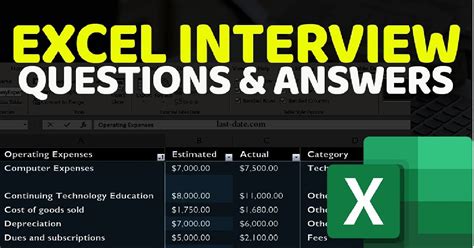 Top Excel Interview Questions And Answers You Need To Know Last Date
