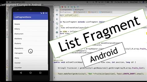 Listfragment Example In Android Youtube
