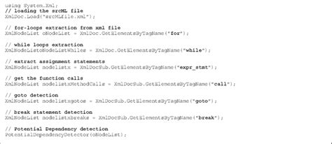 Collecting For Loops And Inhibitors From Srcml Documents In Parastat