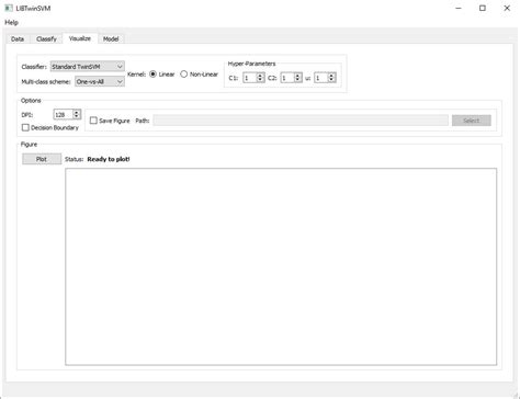 An Example Of Visualisation Using The Gui — Libtwinsvm 010 Documentation