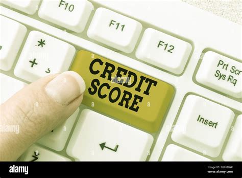 Sign Displaying Credit Score Business Idea Represent The