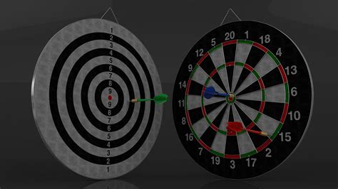 double sided dart board modelo 3d 18 c4d 3ds fbx obj free3d