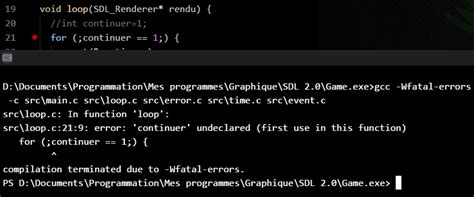[résolu] compiler un projet sdl2 en cmd return value error gcc par