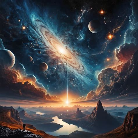 Deep Space Galactic Cosmic Vortex Energy Swirling Explosion