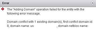 VMware NSX Domain Conflict With 1 Existing Domain Virtualization Howto