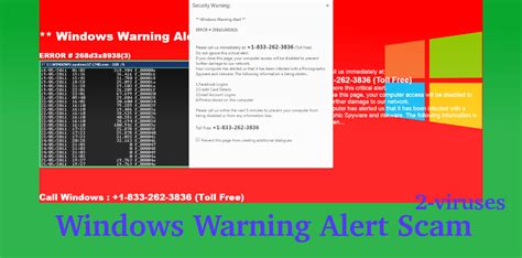 Windows Warning Alert Scam Dedicated Viruses