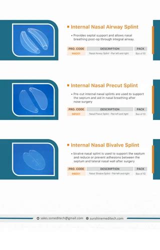 Internal Nasal Bivalve Splint At ₹ 800piece Uttran Surat Id