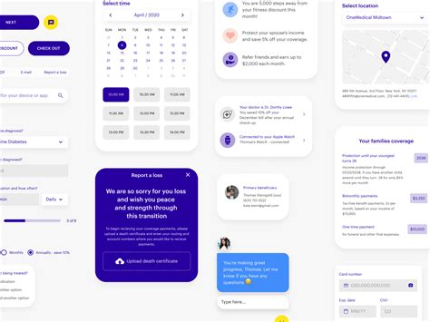 Insurance App UI system by André Pires on Dribbble