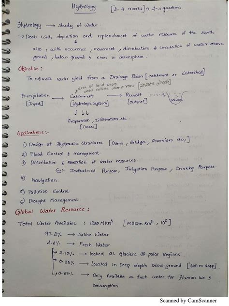 Hydrology Notes Pdf