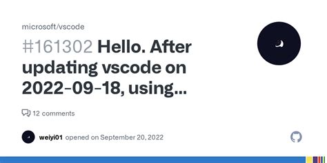 Hello After Updating Vscode On 2022 09 18 Using Vscode To Open The