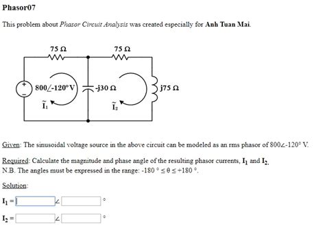 solved this problem about phasor circuit analysis was