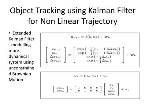 Kalman Filter For Object Tracking Pptx