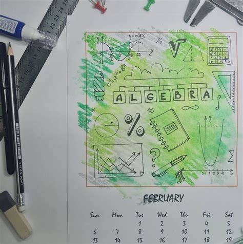 DIY Calendar Step By Step Drawing Guide How To Draw Subjects Easily Algebra Graphic Babe Items