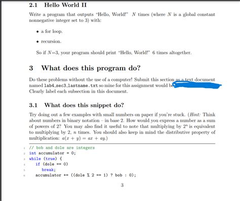 Solved 21 Hello World Ii Write A Program That Outputs