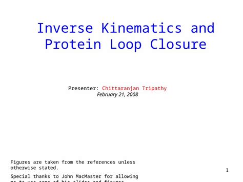 ppt inverse kinematics and protein loop closure dokumen tips