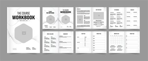 Course Workbook Layout And Ebook Workbook Design 44797218 Vector Art At