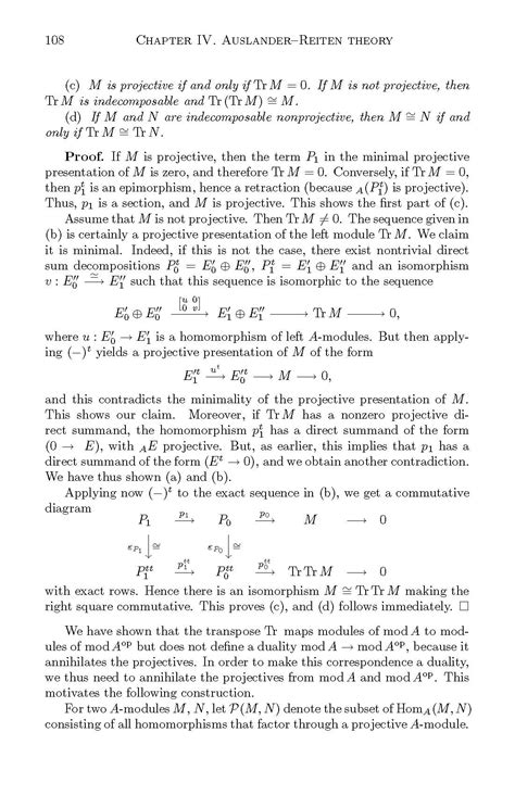 Representation Theory Question About Minimal Projective Presentations Of A Module