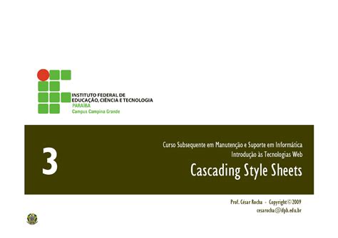 Cascading Style Sheets Xhtml Css Docsity