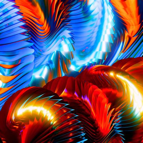 빨강 주황 파랑 모양의 추상화 사진 Unsplash의 무료 무늬 이미지