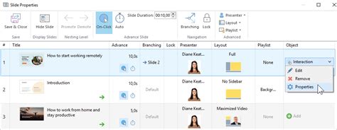Interaction Settings