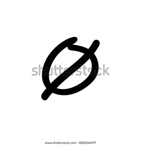 Empty Set Illustration Mathematics Symbol Design Stock Vector Royalty Free