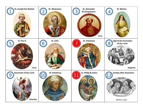 Catholic Saints Calendar October Calendar Productivity Hacks