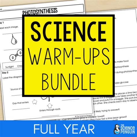 Tips For Using Science Warm Ups The Science Penguin