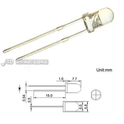 100pcs 5mm LED Warm White Transparent Ultra Bright Grandado