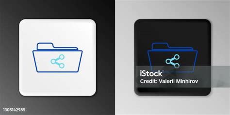 회색 배경에서 격리된 선 공유 폴더 아이콘입니다 폴더 공유 폴더 전송 기호입니다 다채로운 개요 개념 벡터 공유 개념에 대한 스톡 벡터 아트 및 기타 이미지 Istock