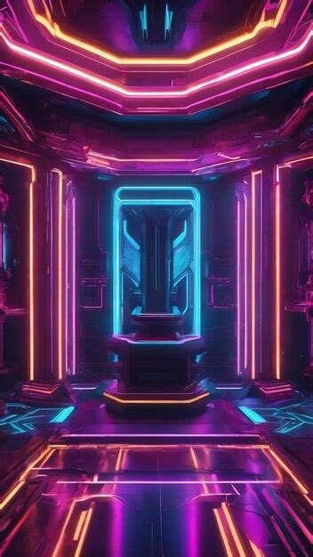 3d 일러스트레이션 렌더링 게임 게이머 배경 추상 벽화 사이버 ⁇ 크 스타일 메타버스 Scifi 프리미엄 Ai 생성 이미지