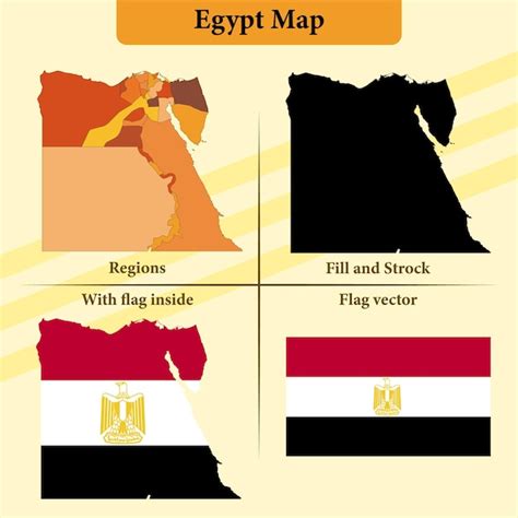 Premium Vector Vector Egypt Map Vector States And Lines And Full With
