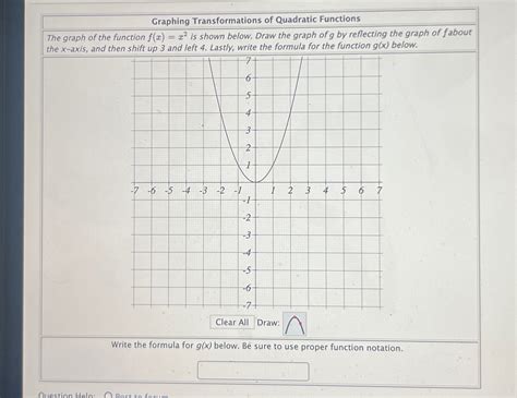 solved graphing transformations of quadratic functionsthe