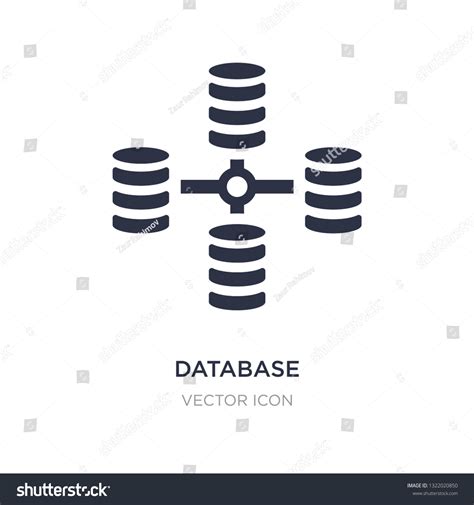 Database Interconnected Icon On White Background Stock Vector Royalty