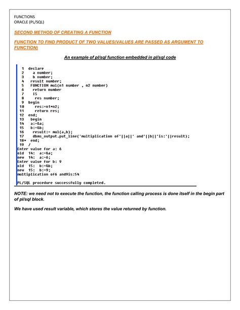 Functions Oracle Plsql Pdf